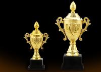 China Gold Plated Type Plastic Trophy Cup , Custom Logo Sports Cup Trophy for sale