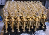 China Sportsman Awarding Plastic Award Cups Trophies , Gold Plated Sports Cup Trophy for sale