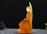 China Precious Colored Glaze Buddha Figure For Altar And Worship Custom Texts Accepted for sale