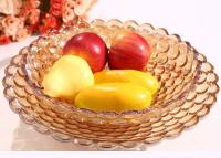 China 370*70*120mm Home Decorations Crafts , Practical Hand Blown Glass Fruit Dish for sale