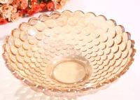 China 370*70*120mm Home Decorations Crafts , Practical Hand Blown Glass Fruit Dish for sale
