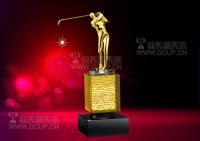 China Gross Champion / Second / Third Reward Cup Golf Trophies For Talented Golfers for sale