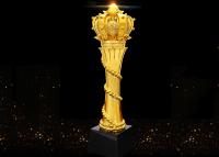 China Elegant And Luxury Designed Resin Trophy , Gold Plated Glorious Souvenir for sale
