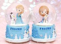 China Transparent Crystal Home Decorations Crafts , Rotating Crystal Ball Music Box for sale