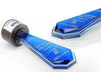 China Sandblasting / Lasering Logo Glass And Crystal Trophies , Personalised Glass Awards for sale