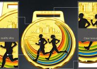 China Marathon Running Race Sports Medals And Ribbons Colorful Zinc Alloy Material for sale