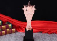 China Gold Silver Bronze Personalized Trophy Cup 330mm Height With 3D Engraved Star for sale