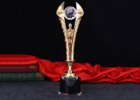 China Crystal Globe Hollowing Out Custom Trophy Awards Polishing Surface With Gift Box for sale