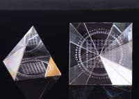 China K9 White Material Crystal Glass Awards Customized Size With Gold Metal Base for sale
