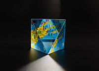 China 3D Engraved Crystal Trophy Cup Colorful Glass Awards As Competition Souvenirs for sale