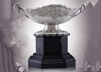China Big Size Custom Custom Trophy Cup Alloy Top Wood Base For Team Winners Awards for sale