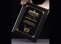 China Souvenirs Awards Wooden Shield Plaque Black Color Painting 24*31cm Size for sale
