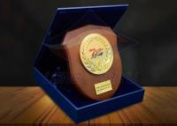 China Square Custom Trophy Awards Wood Gift Box Package As Company Decorations for sale