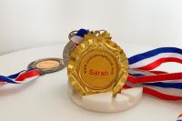 China Ribbon 3D Design Service Zinc Alloy Engraved Sports Medals for sale