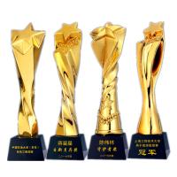 China Competition Awards height 11 inch Resin Trophy Cup WIth Star for sale
