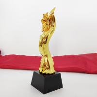 China resin Top Star Award OEM Gold Trophy Cup Customized Logo Texts for sale