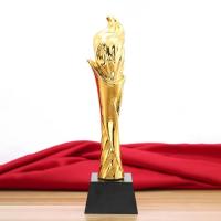 China Resin height 280mm Custom Engraved Trophy for Sports Game Winners for sale