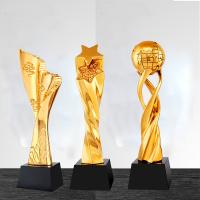 China Resin height 280mm Custom Engraved Trophy for Sports Game Winners for sale