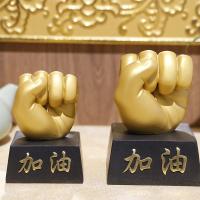 China Boxing Match Award Golden Fist 9cm Resin Trophy Cup office decoration for sale