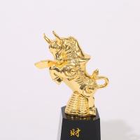 China Custom Resin Zodiac Ox Sculpture Trophy Office Home Decoration Gifts for sale