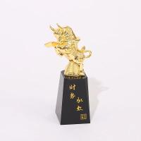 China Custom Resin Zodiac Ox Sculpture Trophy Office Home Decoration Gifts for sale