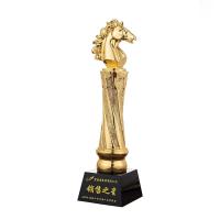 China Customized Zodiac Horse Height 290mm Resin Trophy Cup Gifts Decoration for sale
