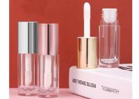 China 6ml AS Circle Fancy Lipgloss Tubes with Thick Stem Brush Lip Gloss Tube for sale