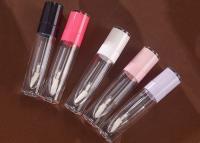 China Clear 6ml Lip Gloss Bottle Cosmetic Lipgloss Wand Tube Container for sale