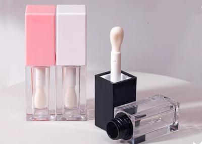 China Square 5ml  pink black Empty Lip Gloss Bottle Makeup Lipgloss Tube for sale