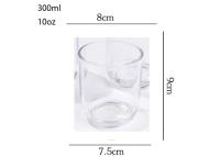 China 300ml Clear Rainbow Cambridge Style Glass Candle Jar for Candle Making for sale