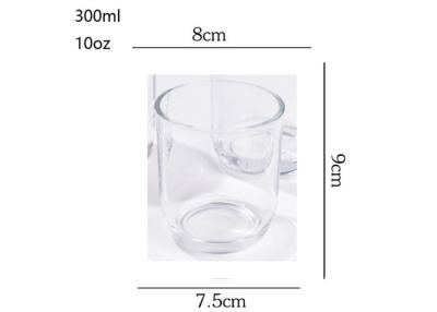 China 300ml Clear Rainbow Cambridge Style Glass Candle Jar for Candle Making for sale