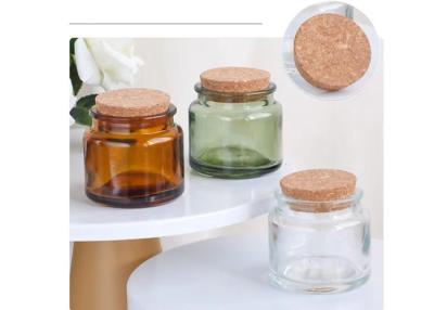 China Cylinder 3oz 7oz Mini Amber Glass Candle Jar clear Green Empty Glass Jar for Candle for sale