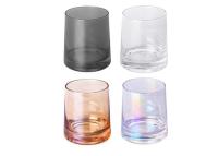China Home Decor Luxury Electroplate Glossy Black Amber Glass Candle Jar with Bamboo Lid for Candle Making for sale