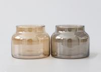 China Customized Elegant Romantic Round Glass Candle Jar Decoration Candle Jar for Home for sale