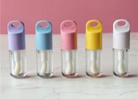 China 5ml Cute Colorful Big Wand Lip Gloss Tubes with Big Brush Empty Cosmetic Lip Tint Bottle with Hole Private Label for sale