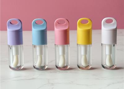 China 5ml Cute Colorful Big Wand Lip Gloss Tubes with Big Brush Empty Cosmetic Lip Tint Bottle with Hole Private Label for sale