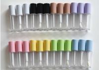 China Custom logo 6ml Big Wand Brush Lip Gloss Bottle Pink White Green Empty Lipgloss Tubes for sale