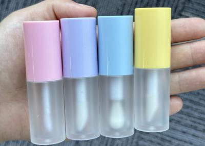 China Pink Yellow Clear Blue 4ml Lovely Lip Gloss Tube with Lip Oil Container for sale