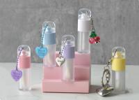 China Flat Cap 4 ml Round Lip Oil Bottle Custom logo Big Brush Lip Gloss Tube for sale