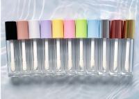 China 10ml pink Purple White Black Custom Lipgloss Tubes Containers with Big Applicator Brush for sale