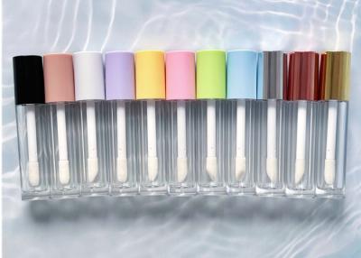 China 10ml pink Purple White Black Custom Lipgloss Tubes Containers with Big Applicator Brush for sale