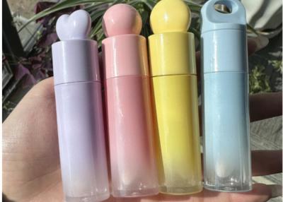 China Custom Logo 4ml 6ml Cylindrical Gradient Design Empty Lip Gloss Tubes for sale