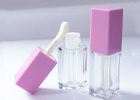 China Square 5ml Purple Green Lip Gloss Tube Custom logo Empty Lip Gloss Tube Cosmetic Packaging for sale