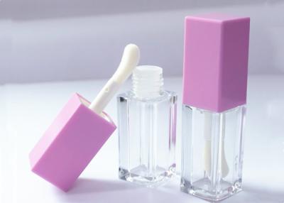 China Square 5ml Purple Green Lip Gloss Tube Custom logo Empty Lip Gloss Tube Cosmetic Packaging for sale