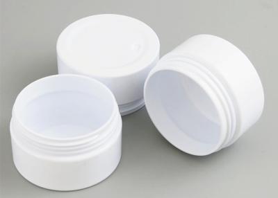 China PET Jars 30ml 50ml 80ml 100ml 120ml 150ml 200ml 250ml 400ml 500ml White Glossy Plastic Body Butter Jars With Liner Lids for sale