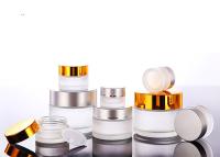 China 5g 10g 15g 20g 30g 50g 60g 100g 200g Empty Frosted clear Cosmetic Glass Cream Jar with Screw Lid for Skin Care for sale