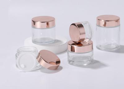 China 30g Glass Ointment Bottle With Aluminum Cap for Hand Cream Mask 50g Cosmetic Cream Versatile for Chemical Use for sale