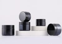 China Black 20g 30g 50g Luxury Skincare Glass Jar Cosmetic Face Cream Jar for sale
