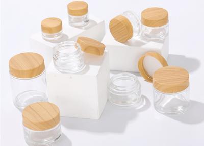 China Glass Jars with Aluminum Lids Empty Glass Sample Jars for Makeup Lip Scrub Balm Lotions for sale