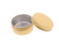 China 0.5oz 1oz 2oz 15ml 30ml 60ml 80ml 100ml Round Gold Metal Tin Can Cosmetic Packaging Aluminum Jar for sale